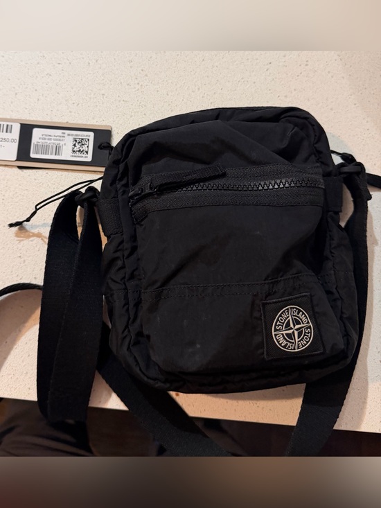 Stone Island | Bags | Stone Island Black Nylon Shoulder Pouch With ...